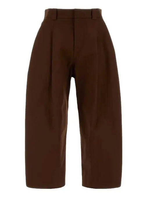 Balenciaga Pleated Barrel-leg Trousers - Brown