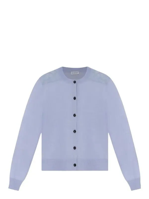 Burberry Crewneck Cardigan With Button Closure - No