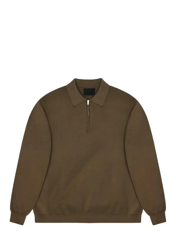 Rains Long-sleeved Knitted Polo Shirt - Green