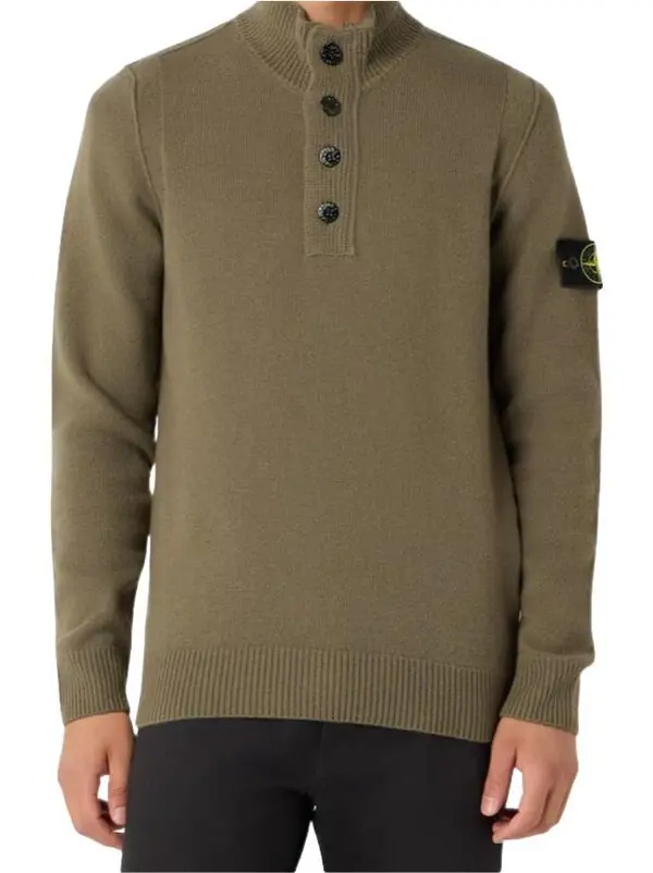 Stone Island Long-sleeved Button-fastening Sweater - No