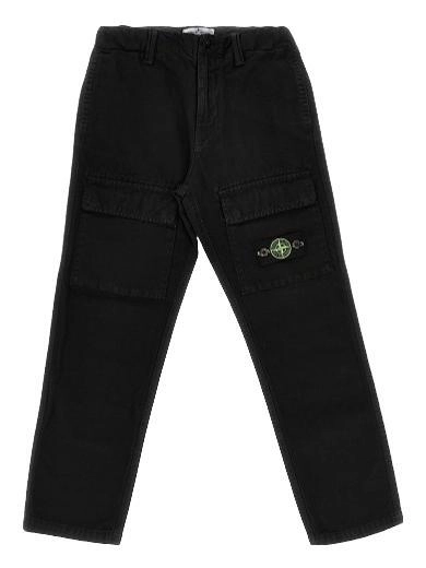 Stone Island Compass Patch Cargo Pants - Black