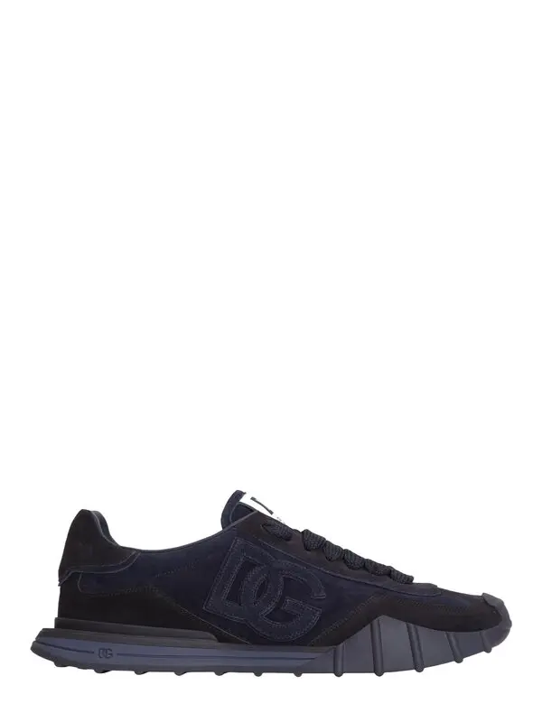 Dolce & Gabbana Lace-up Sneakers With Perforated Details - Blue