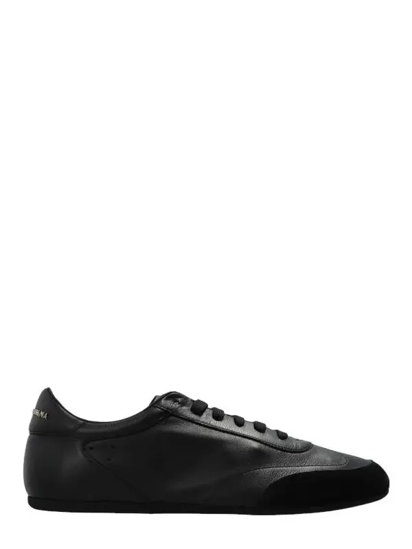 Dolce & Gabbana Panelled Leather Lace-up Sneakers - Black