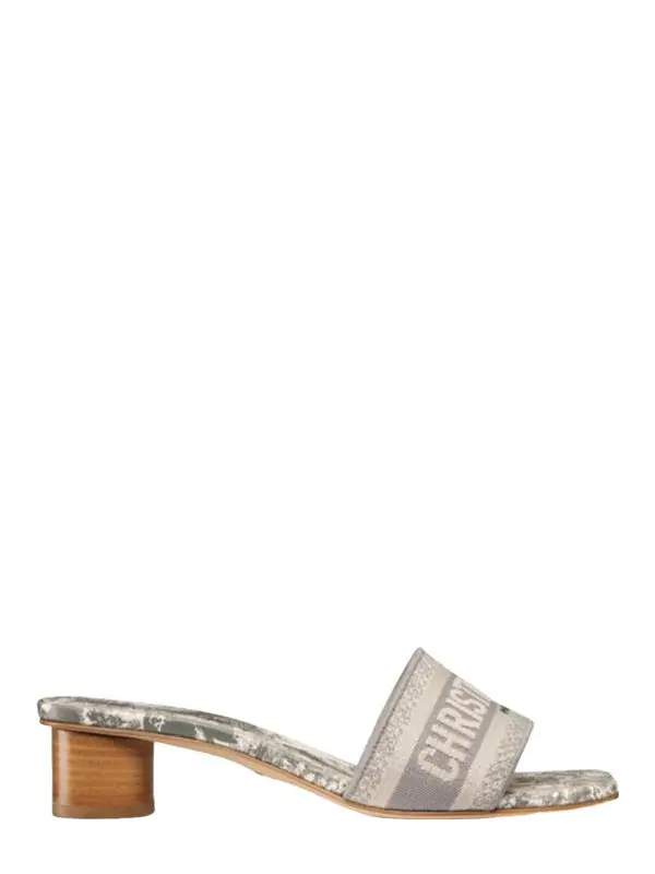 Dior Dway Heeled Slide - Grey