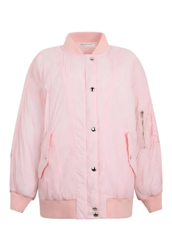 Philosophy Di Lorenzo Serafini Long Sleeve Bomber Jacket - Pink