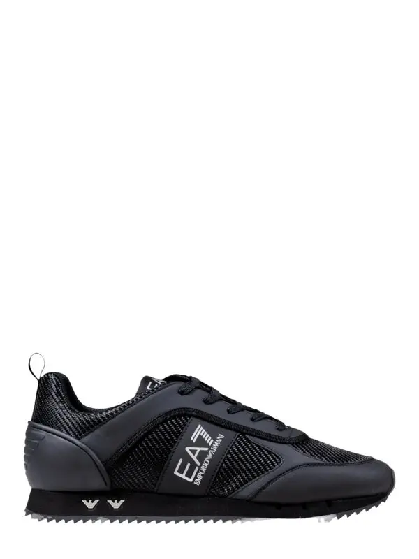 EA7 Logo Printed Low-top Sneakers - Black