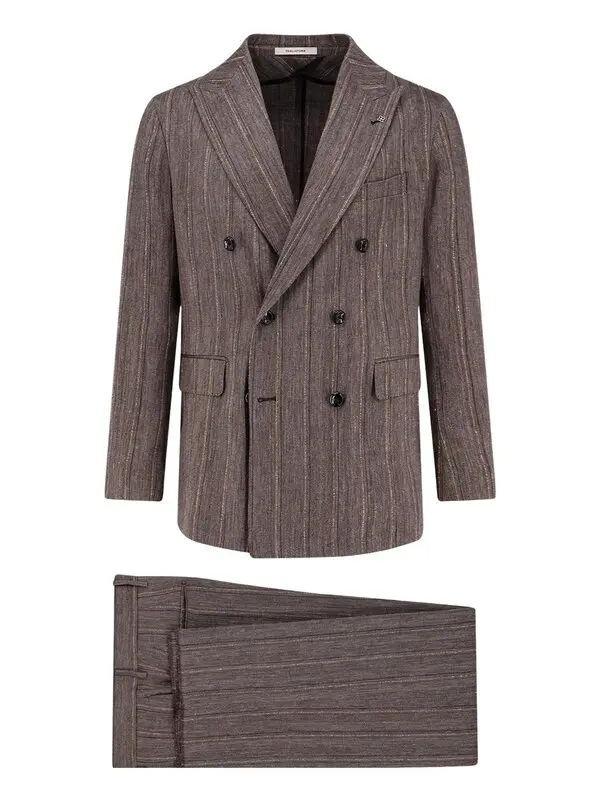 Tagliatore Two Piece Double Breasted Suit - Black