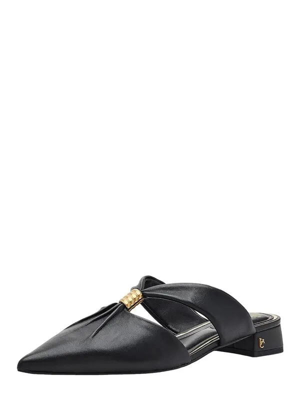Vince Camuto Vanika Gathered Slip-on Mules Shoes Egyptian - Black