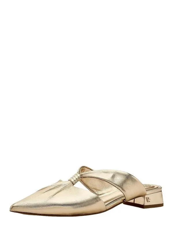 Vince Camuto Vanika Gathered Slip-on Mules Shoes Egyptian - Gold