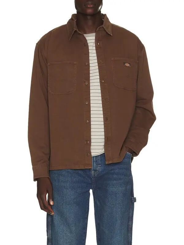 Dickies 247 Garment Dyed Work Shirt - Timber Brown