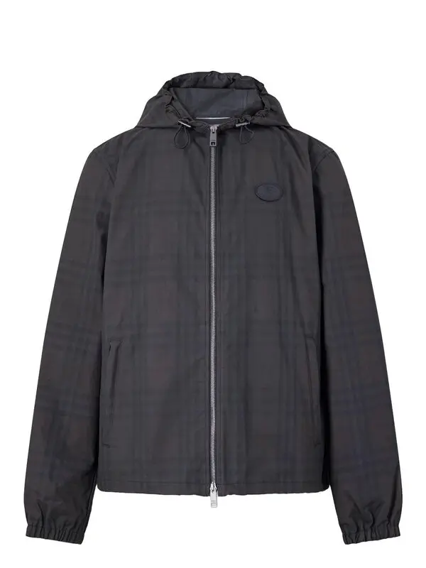 Burberry Checked Cotton Jacket - Black