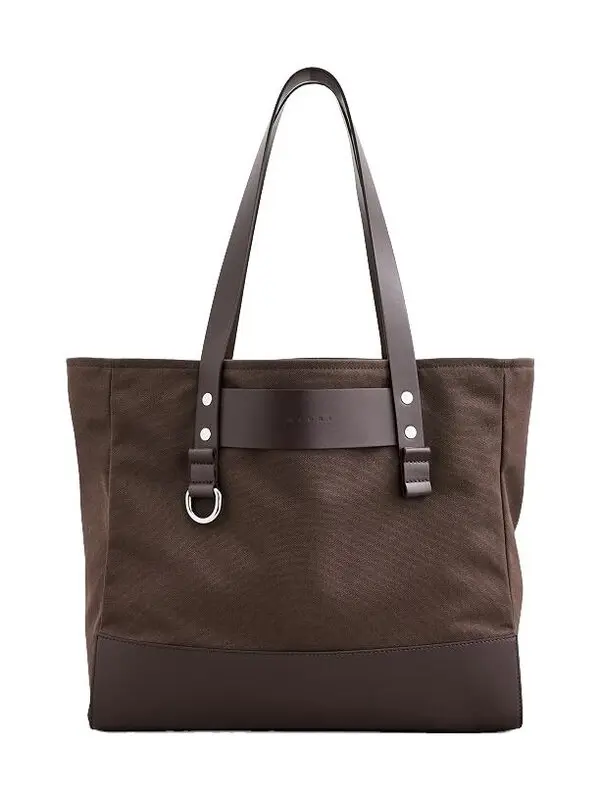 Marni Canvas Tote - Chestnut/brick