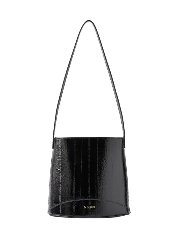 NEOUS Pardalis 2.0 Eel-effect Leather Shoulder Bag - Black