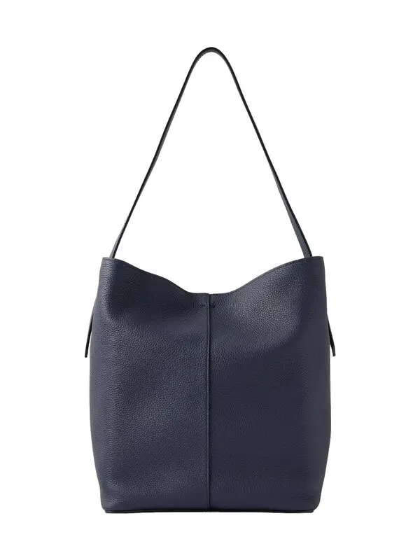 METIER Tilt 22 Textured Leather Shoulder Bag - Blue