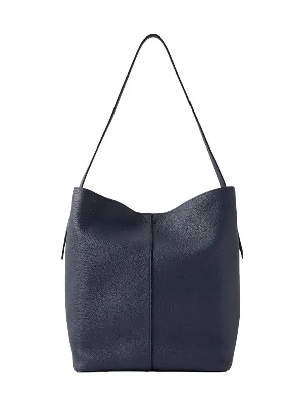 METIER Tilt 22 Textured Leather Shoulder Bag - Blue
