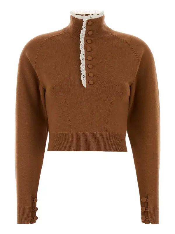 Chloé Caramel Wool Sweater - Brown