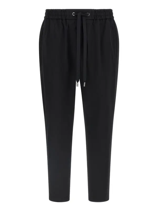 Dolce & Gabbana Logo Plaque Pants - Black