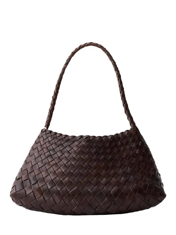 Dragon Diffusion Rosanna Mini Woven Leather Shoulder Bag - Brown