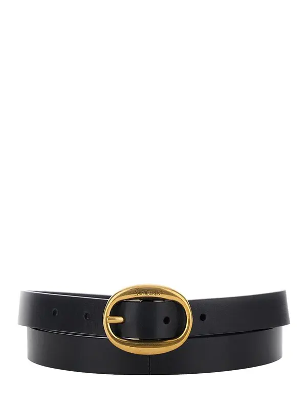 Saint Laurent Cintura W Vitellino Cristallo - Multicolor