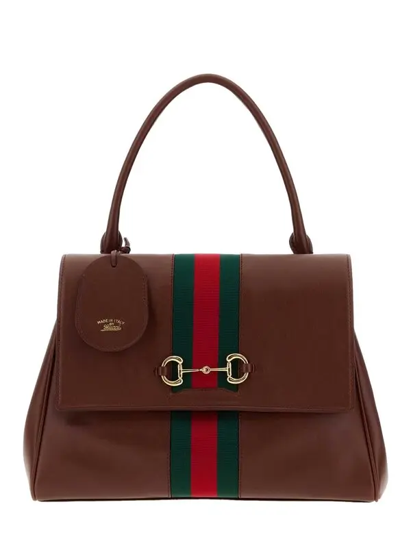 Gucci Chocolate Leather Medium Paparazzo Handbag - Brown