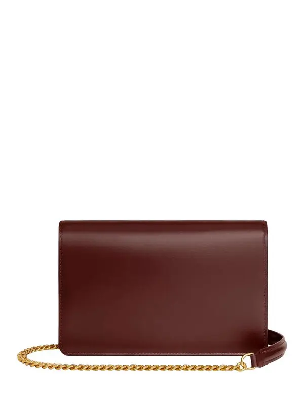 Celine Margo Leather Crossbody Bag - Brown