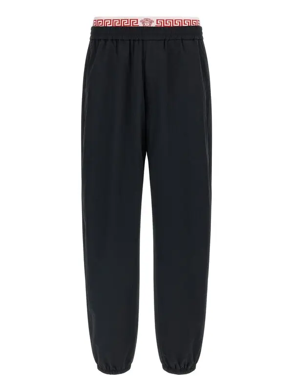 Versace Greca' Pattern Joggers - Black