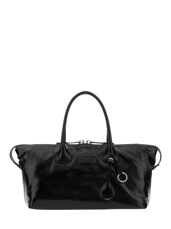 Miu Miu Vitello Leather Handbag - Black