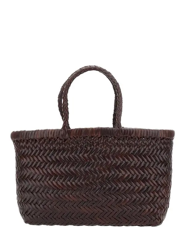 Dragon Diffusion Gora Handbag Woven Leather - Brown