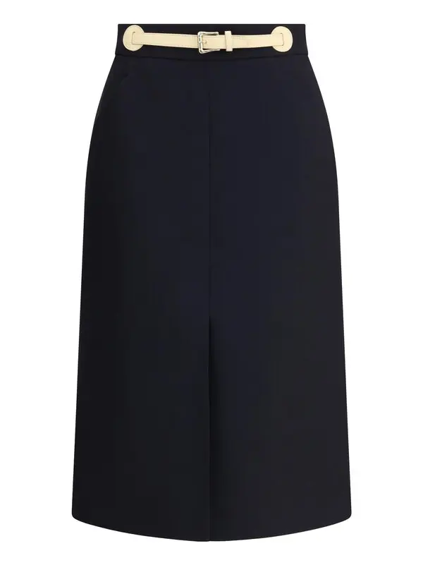 Valentino Garavani Belted Midi Skirt - Black