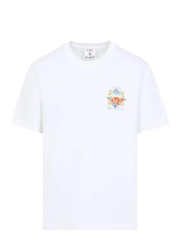 Casablanca Flower Court Icon T-shirt - White