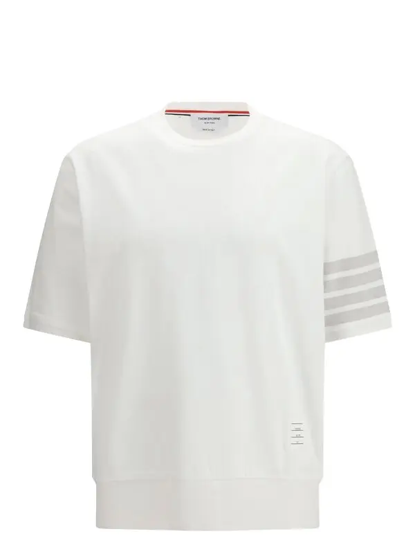 Thom Browne 4-bar Cotton Jersey T-shirt - White