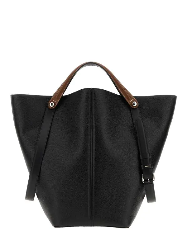 MAISON MARGIELA Leather Dress-age Bucket Bag - Black