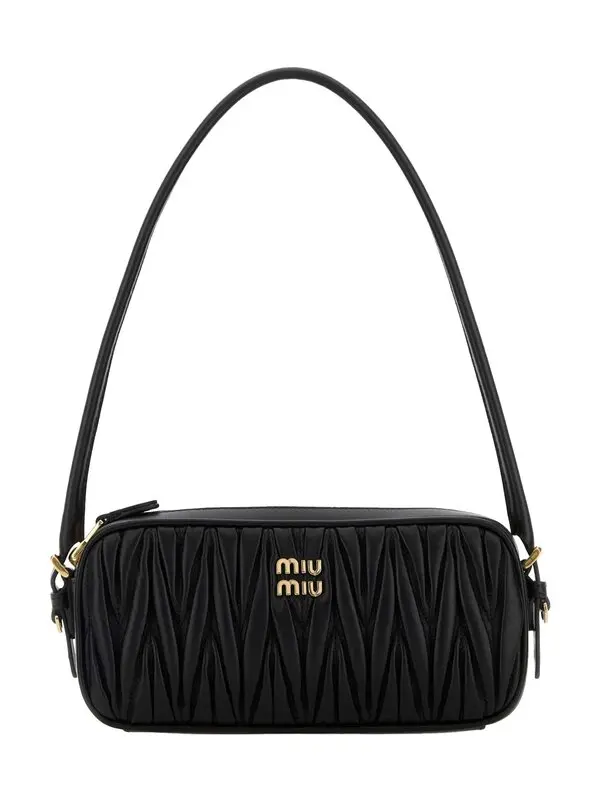Miu Miu Leather Shoulder Bag - Black