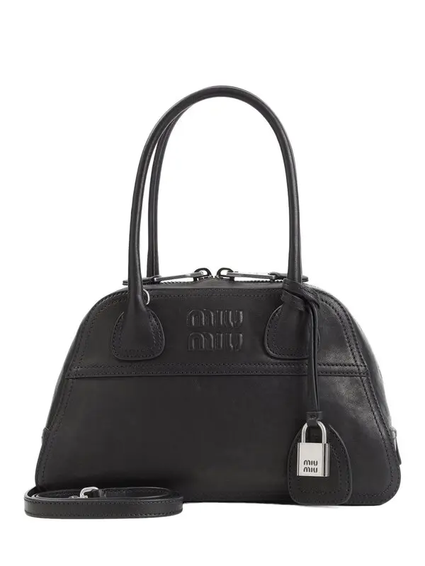 Miu Miu Vivian Nappa Shoulder Bag - Black