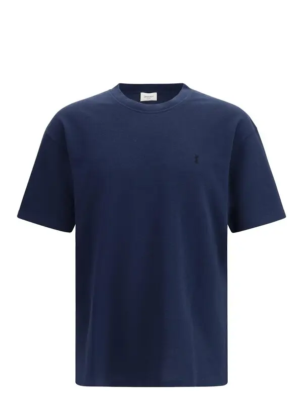 Saint Laurent Cassandre Piqué T-shirt - Blue