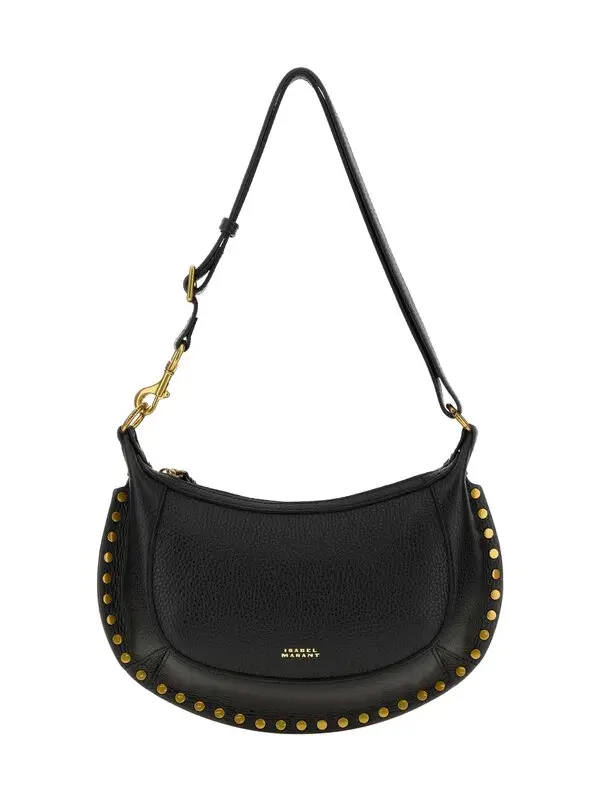 Isabel Marant Étoile Oskan Moon Leather Crossbody Bag With Studs - Black