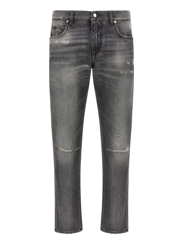 Dolce & Gabbana Distressed Denim Jeans - Gray