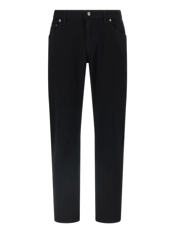 Dolce & Gabbana Wash Logo Plaque Jeans - Black