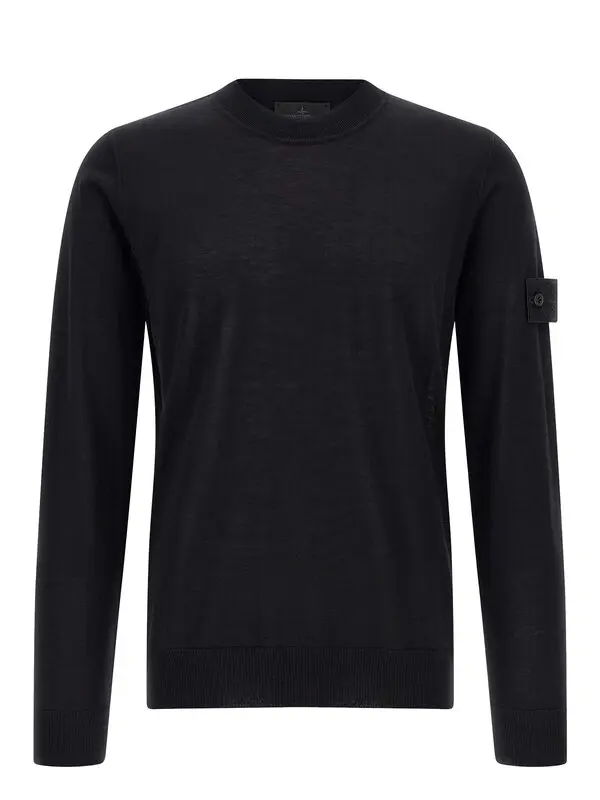 Stone Island Badge Ghost' Sweater - Black