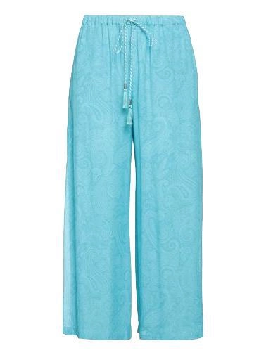 Etro Paisley Print Viscose Pants - Blue