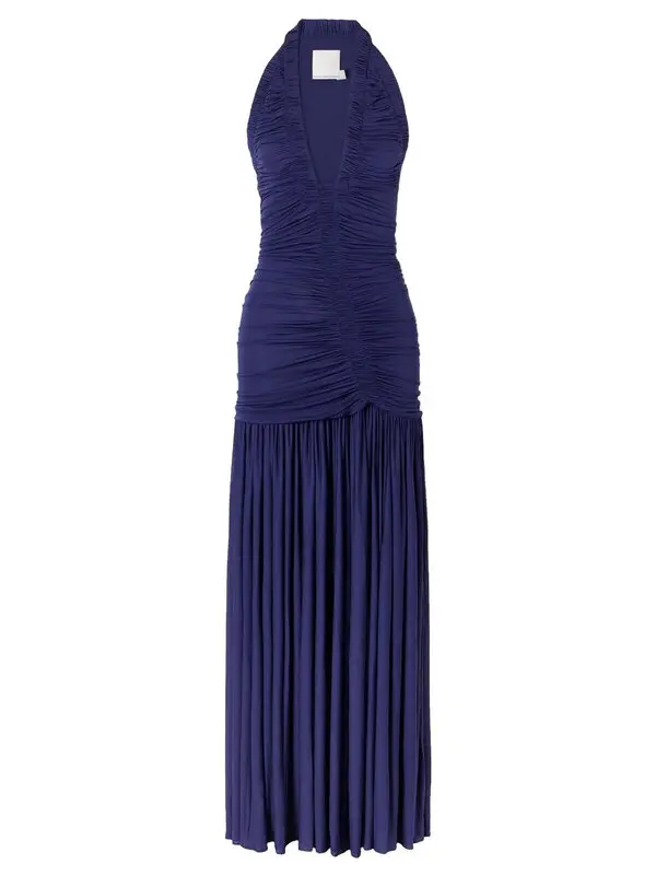 Christopher Esber Orion Gathered Jersey Gown - Blue