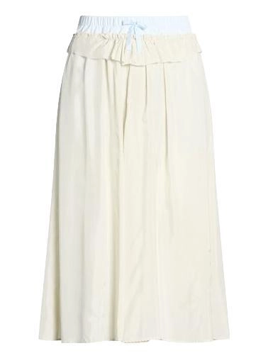 MAISON MARGIELA Midi Skirt Size Viscose, Cotton - Off White