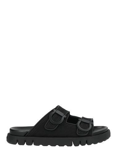 FERRAGAMO Jacquard Technical Sandals With Buckle Fastening - Black