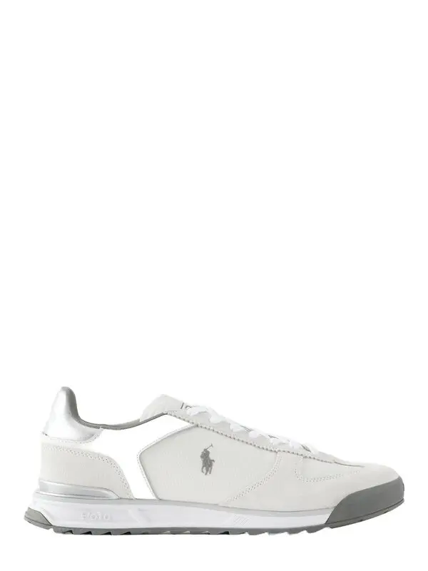 Polo Ralph Lauren Varick Suede And Leather-trimmed Low-top Sneakers - White