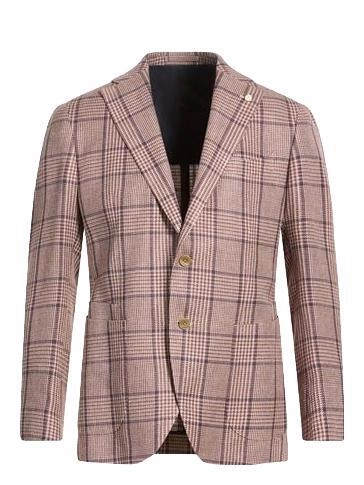 LUIGI BIANCHI MANTOVA Blazer Burgundy Size Linen, Silk, Cotton - Red