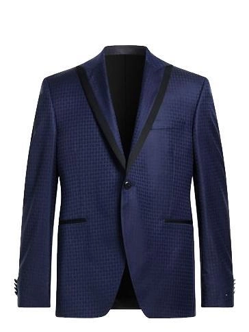 LUIGI BIANCHI MANTOVA Blazer Size Wool, Silk - Navy