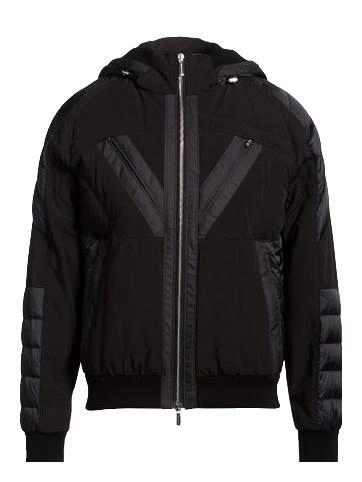 MOORER Two-tone Hooded Down Jacket - Black