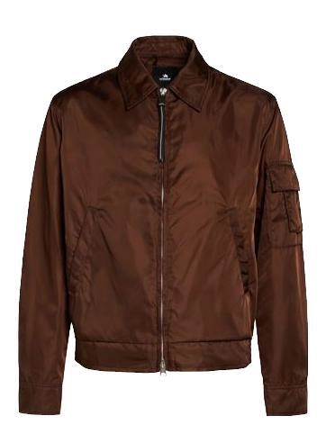 SPIEWAK Harrington Jacket In Chocolate Nylon - Brown