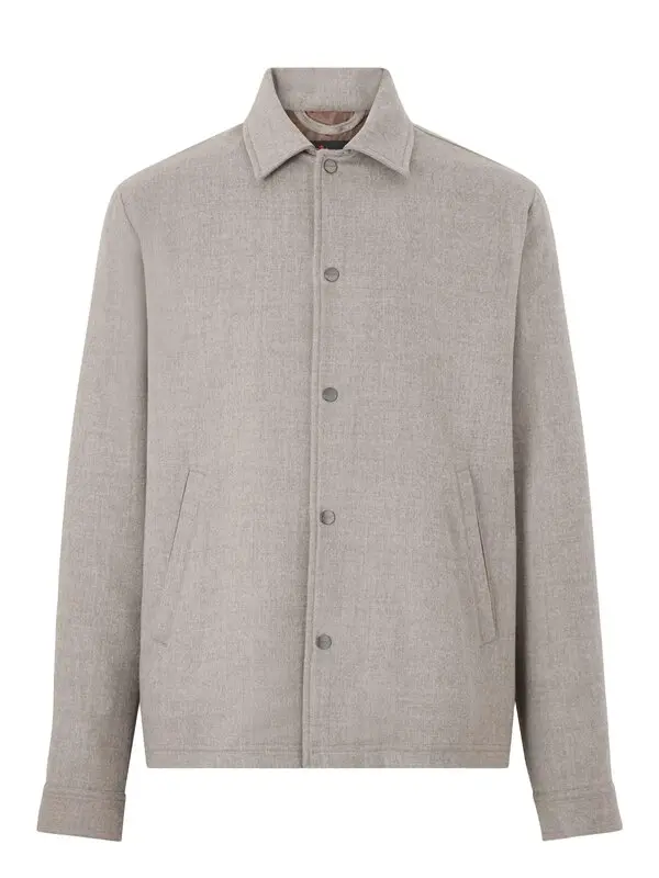 Kiton Felted Wool-blend Blouson Jacket - Gray
