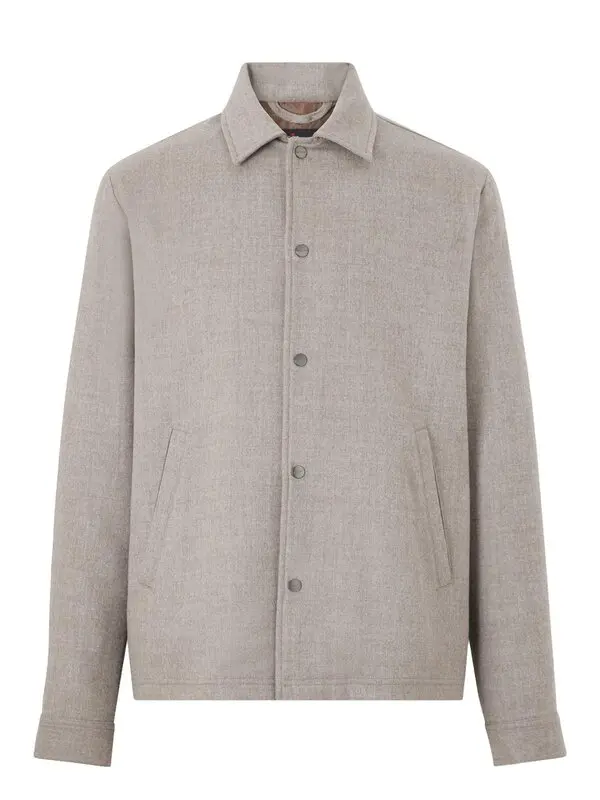 Kiton Felted Wool-blend Blouson Jacket - Gray